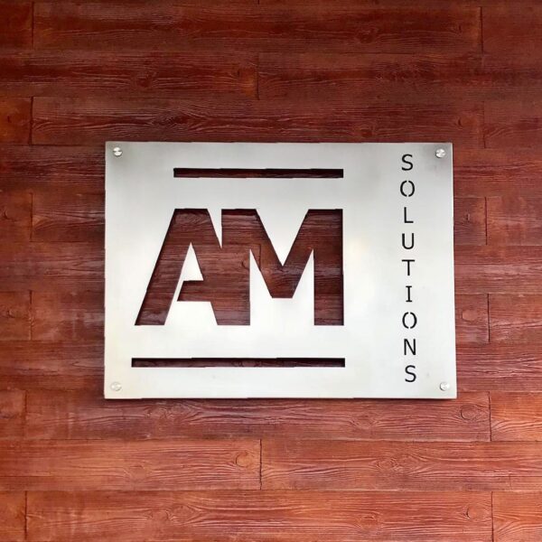 Company signboard AM Solutions | CUT ART